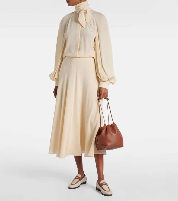 Loro Piana Bale Softy Small Leather Bucket Bag - Brown