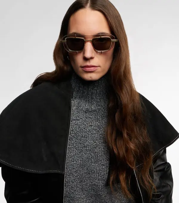 JW Anderson Rectangular Frame Sunglasses - Transparent