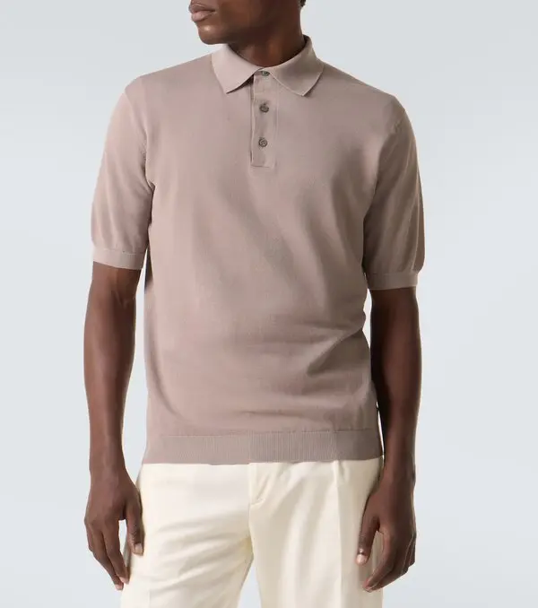 LARDINI Cotton Pique Polo Shirt