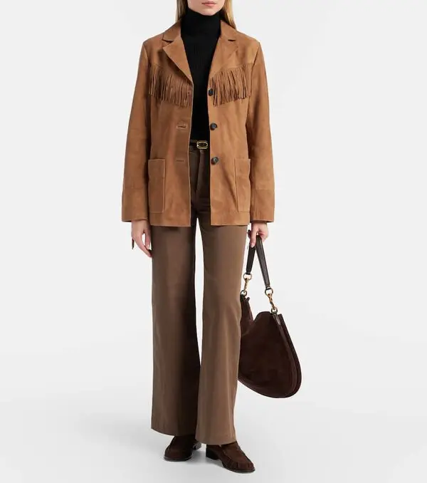 Rixo Fringed Suede Jacket