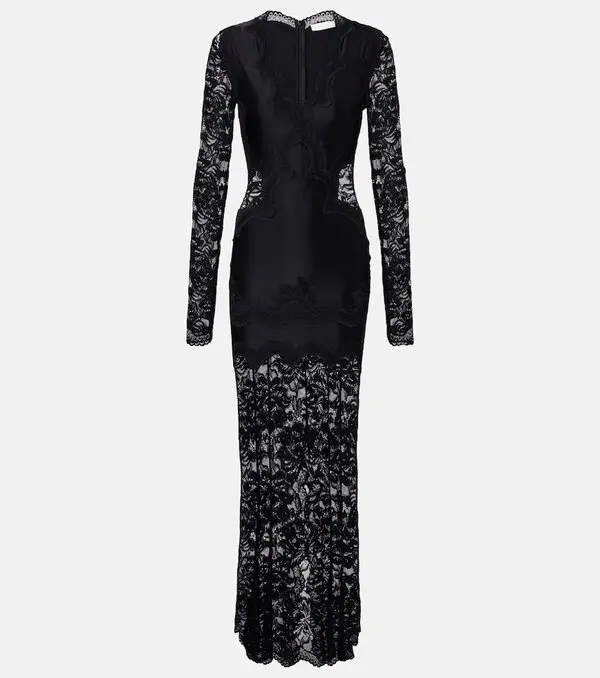 Rabanne Lace-trimmed Maxi Dress