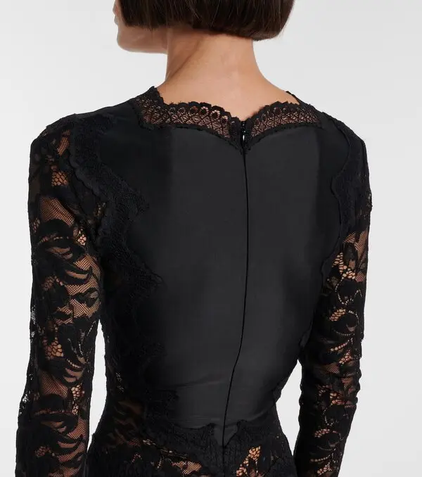 Rabanne Lace-trimmed Maxi Dress