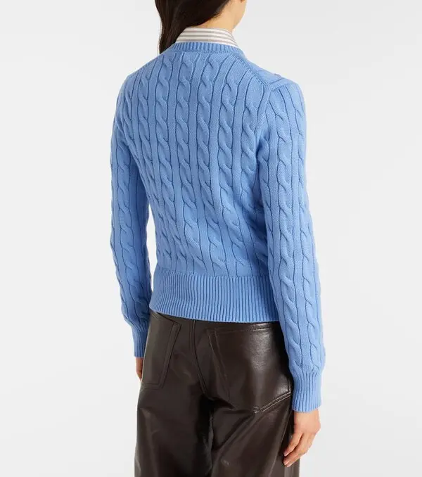 Polo Ralph Lauren Cable-knit Cotton Cardigan - Blue