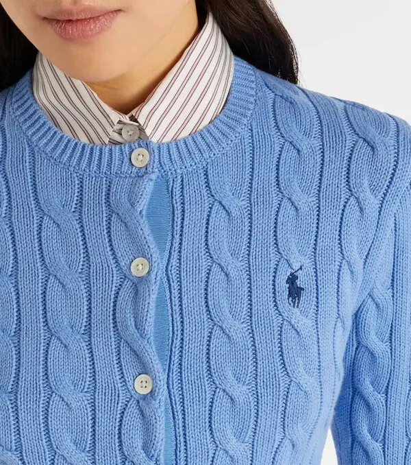 Polo Ralph Lauren Cable-knit Cotton Cardigan - Blue