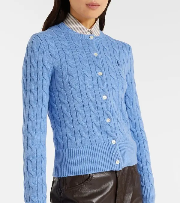 Polo Ralph Lauren Cable-knit Cotton Cardigan - Blue
