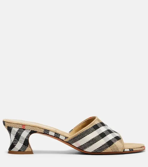 Burberry Sloane 45 Check Mules