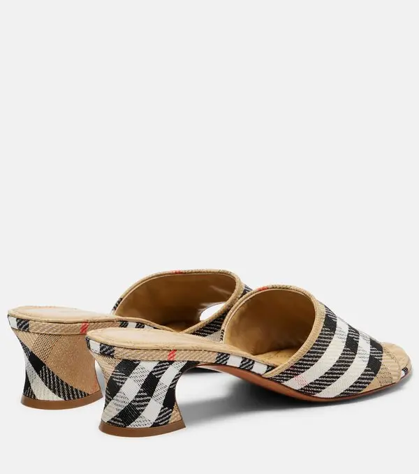Burberry Sloane 45 Check Mules