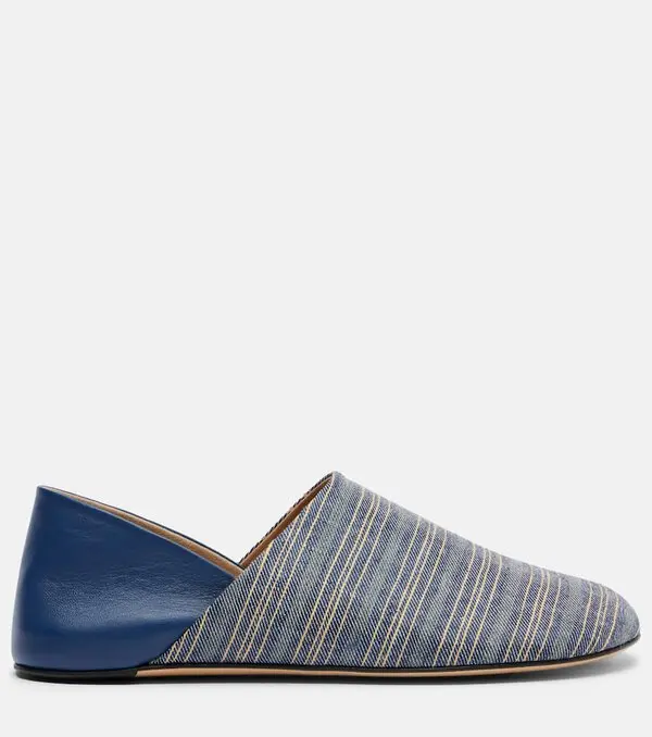 JW Anderson Slip-on Shoes With Leather Trim - Blue
