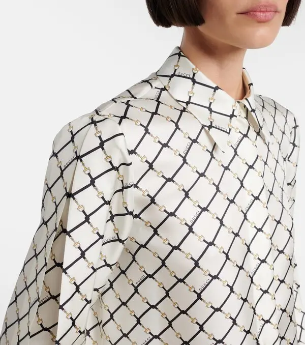 Gucci Horsebit Silk Twill Shirt