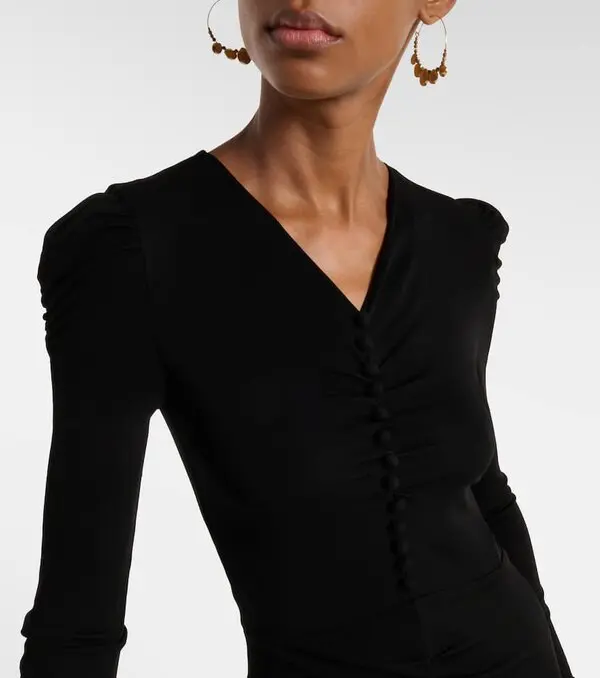 Isabel Marant Étoile Nejma Gathered Midi Dress - Black