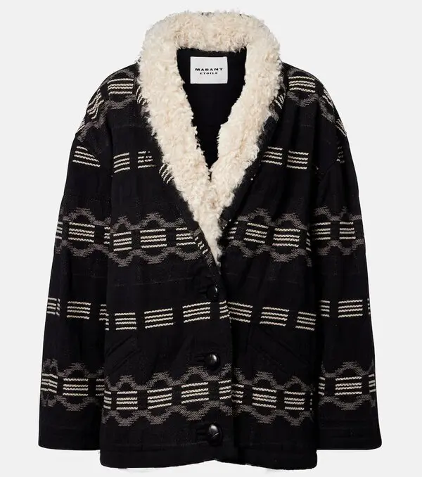 MARANT ETOILE Qayla Cotton-blend Jacquard Jacket - Black