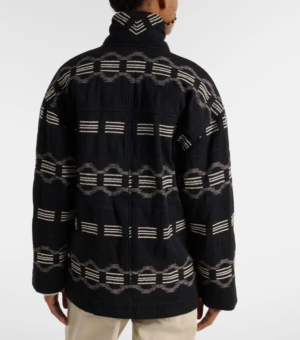 MARANT ETOILE Qayla Cotton-blend Jacquard Jacket - Black