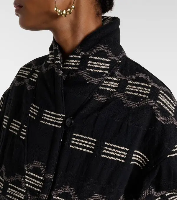 MARANT ETOILE Qayla Cotton-blend Jacquard Jacket - Black