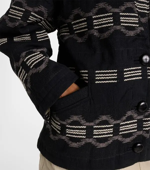 MARANT ETOILE Qayla Cotton-blend Jacquard Jacket - Black