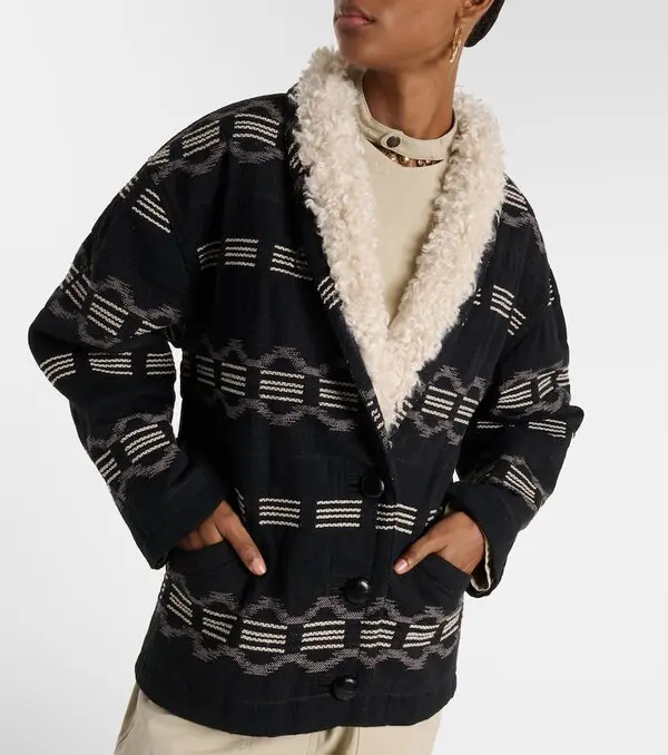 MARANT ETOILE Qayla Cotton-blend Jacquard Jacket - Black