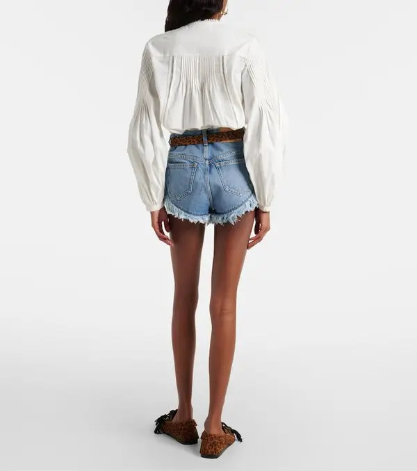 Isabel Marant Étoile Eneidala High-rise Denim Shorts - Blue