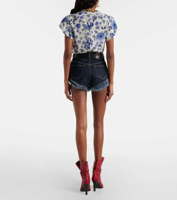 Isabel Marant Étoile Eneidala High-rise Denim Shorts - Blue