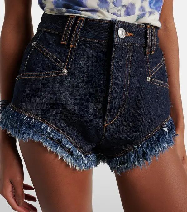 Isabel Marant Étoile Eneidala High-rise Denim Shorts - Blue