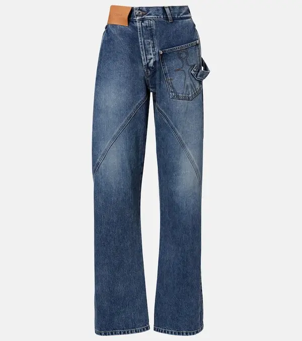 JW Anderson Twisted Embroidered Straight Jeans