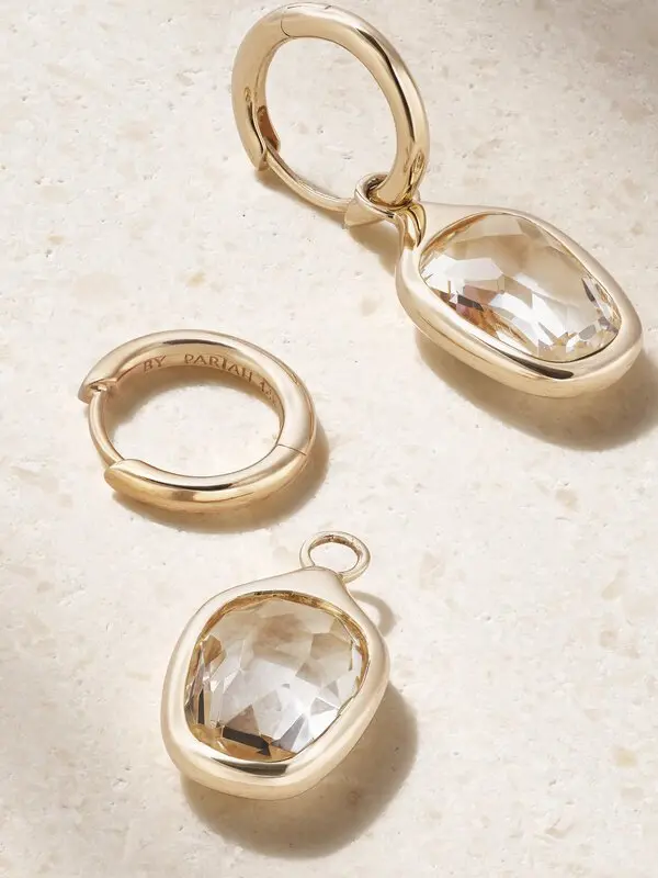 BY PARIAH Orbit Prism 14-karat Recycled Topaz Hoop Earrings