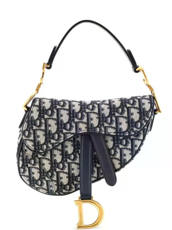 Dior Saddle Handbag Oblique Canvas Mini Shoulder Bag - Blue