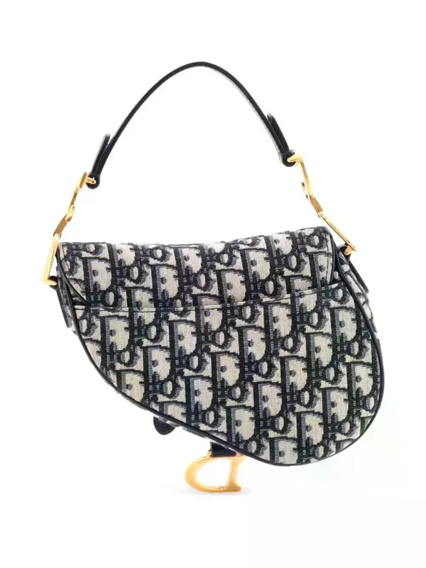Dior Saddle Handbag Oblique Canvas Mini Shoulder Bag - Blue