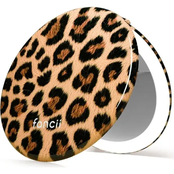 FANCII Taylor Led Compact Mirror - Cheetah Chic