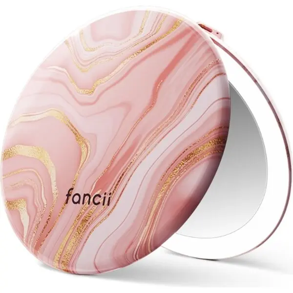FANCII Taylor Led Compact Mirror - Marble Rose