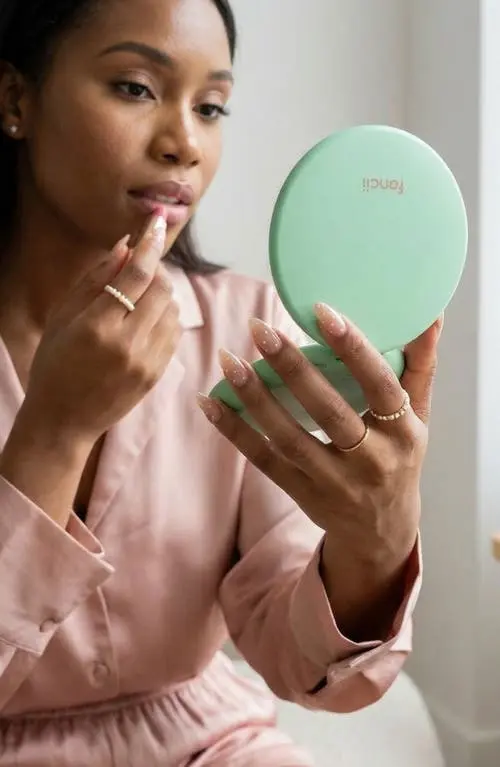 FANCII Mini Taylor Led Compact Mirror - Mint Green