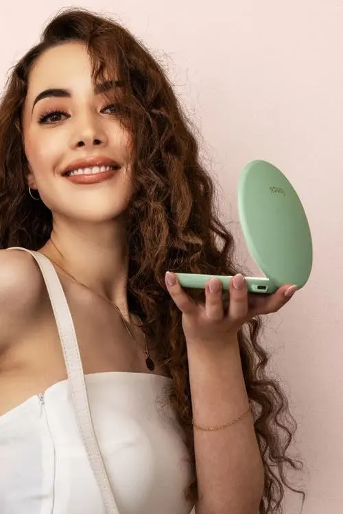 FANCII Mini Taylor Led Compact Mirror - Mint Green