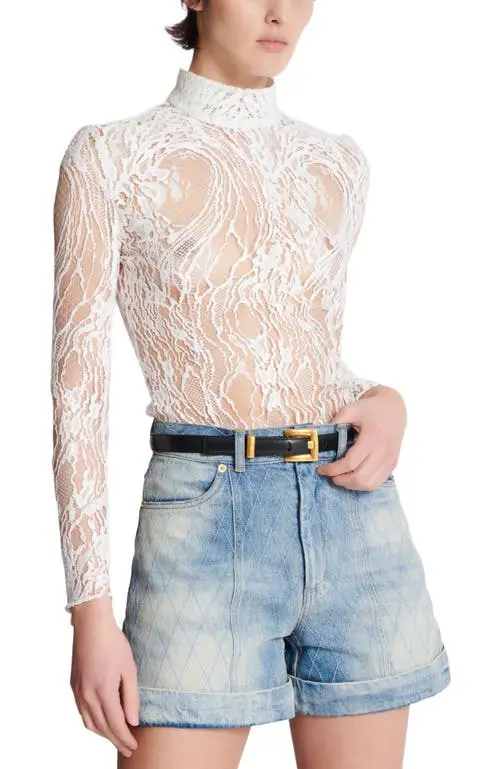 Balmain Anthem Belt In Calfskin Leather - Black