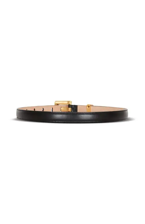 Balmain Anthem Belt In Calfskin Leather - Black