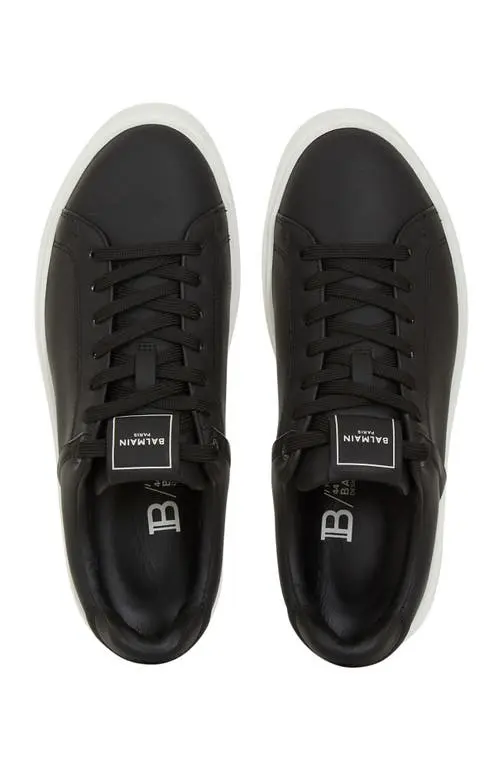 Balmain Calfskin B-court Trainers - Multicolor