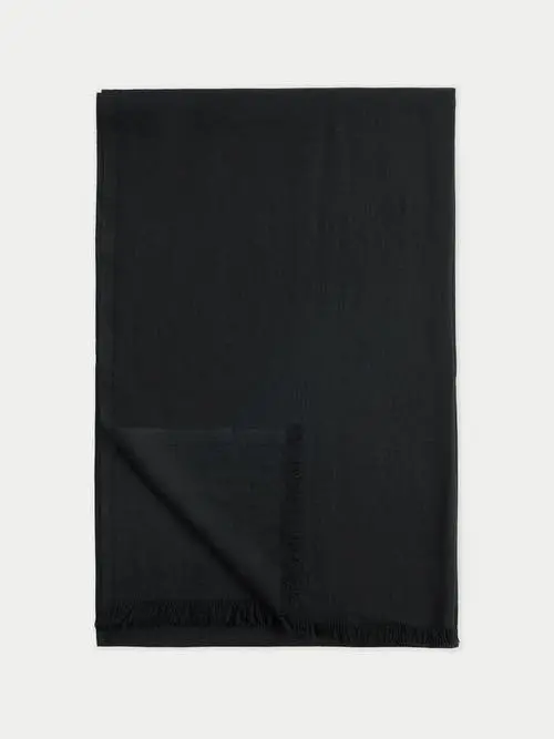 Gobi Cashmere Lightweight Cashmere Woven Scarf - Black