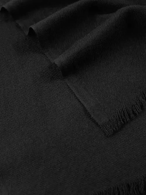 Gobi Cashmere Lightweight Cashmere Woven Scarf - Black