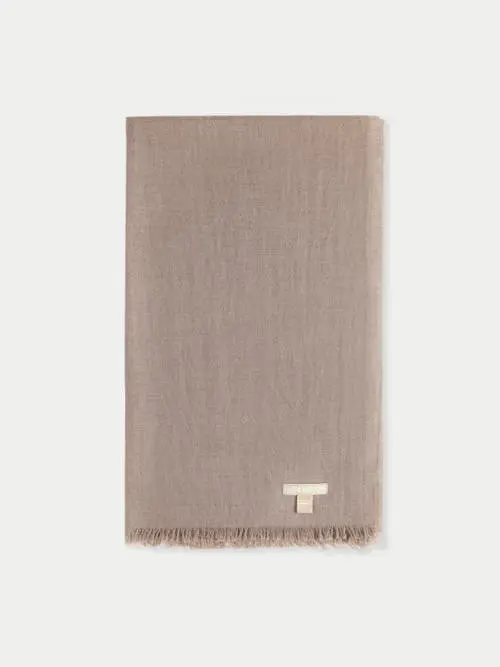 Gobi Cashmere Lightweight Cashmere Woven Scarf - Taupe