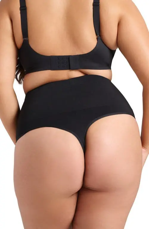 SIELLA Sculpt High Waist Shaping Thong - Black