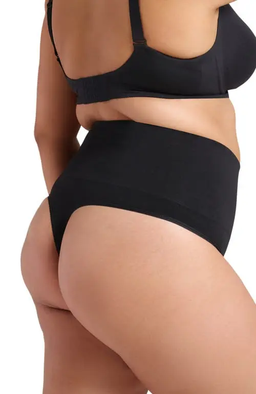 SIELLA Sculpt High Waist Shaping Thong - Black