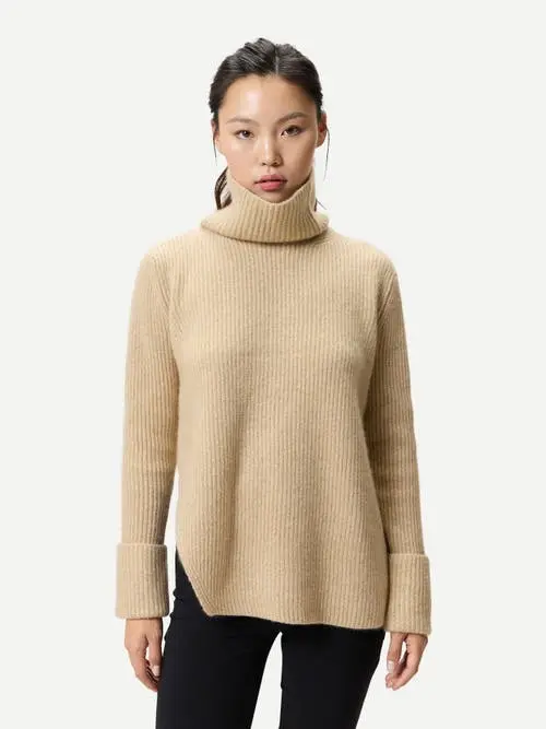 Gobi Cashmere Cashmere Sweater With Detachable Collar - Beige