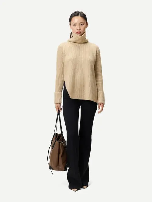 Gobi Cashmere Cashmere Sweater With Detachable Collar - Beige