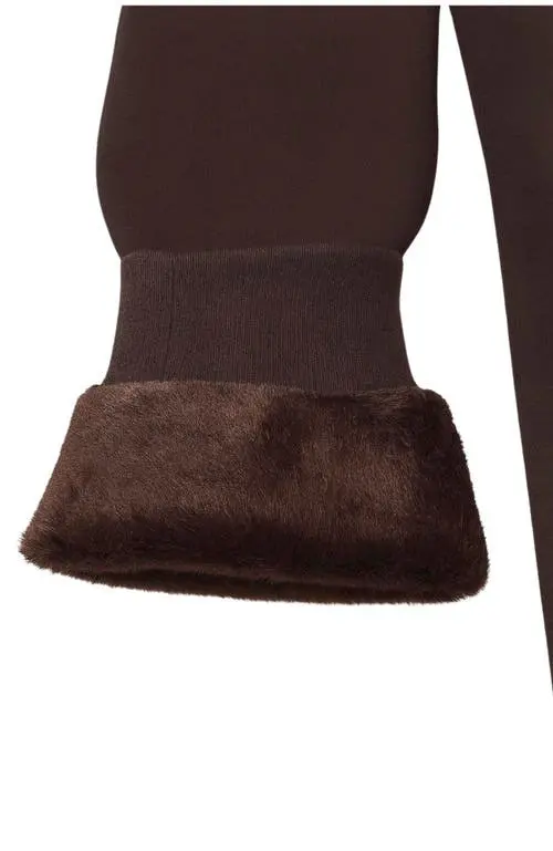 WATSON'S Faux Fur Winter Legging - Chocolate