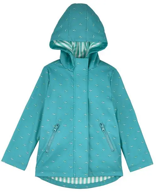 MEMOI Lined Raincoat With Self-storage Pouch