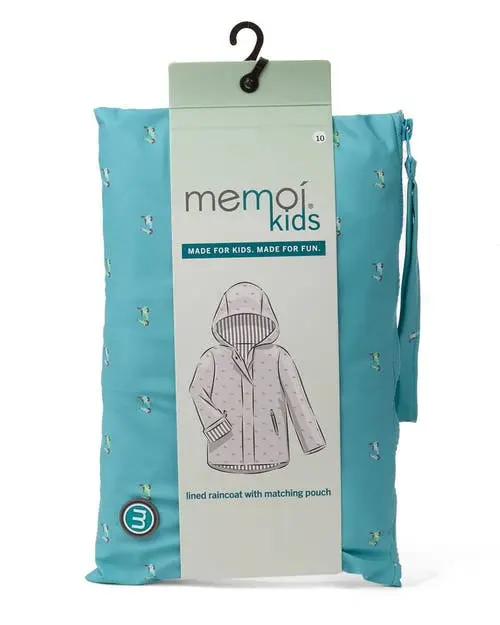 MEMOI Lined Raincoat With Self-storage Pouch