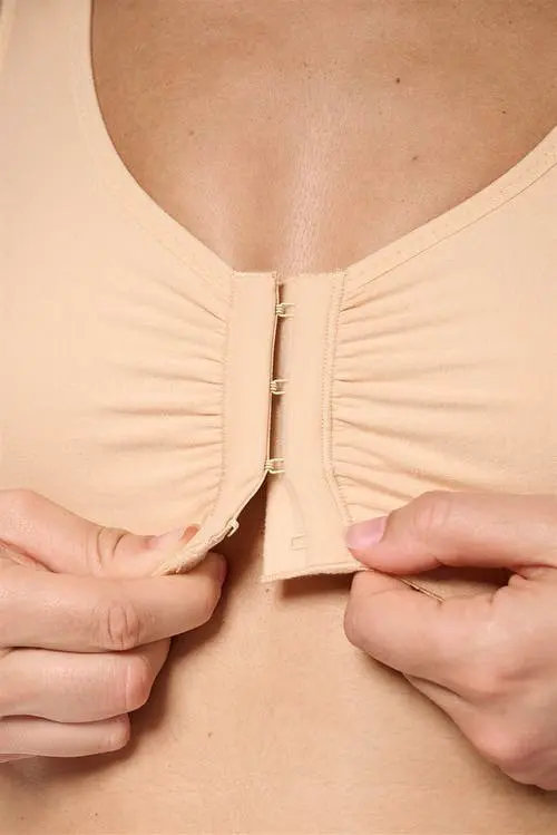 AMOENA Fleur Wire-free Front Closure Bra - Sand