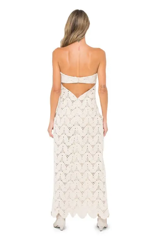 JBQ Alegra Crochet Maxi Dress - Beige