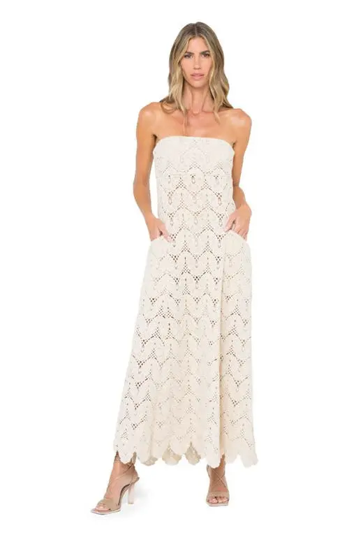 JBQ Alegra Crochet Maxi Dress - Beige