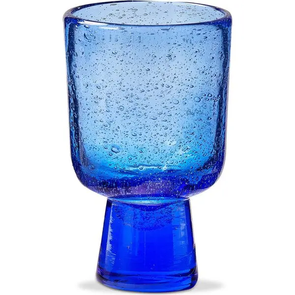 TAG Bubble Glass Footed Navy Drinkware10oz Dishwasher Safe