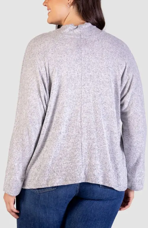 24SEVEN COMFORT APPAREL One-button Cardigan - Grey