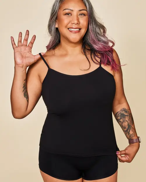 MEADOW Luna Cotton Cami - Black
