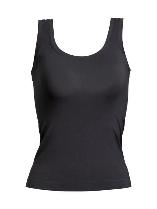 SINGLE STITCH Seamless Modal Blend Tank - Black